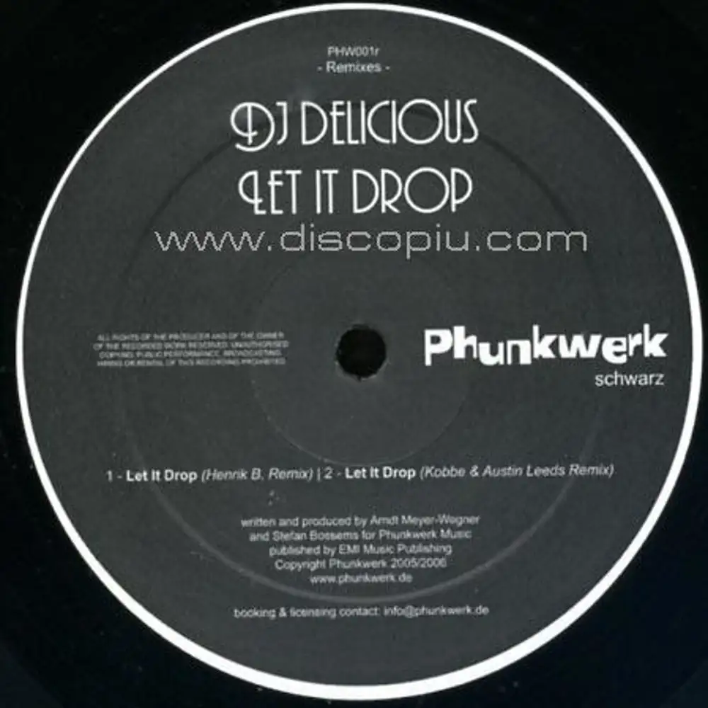dj delicious - let it drop (remixes) electro house - Disco Più