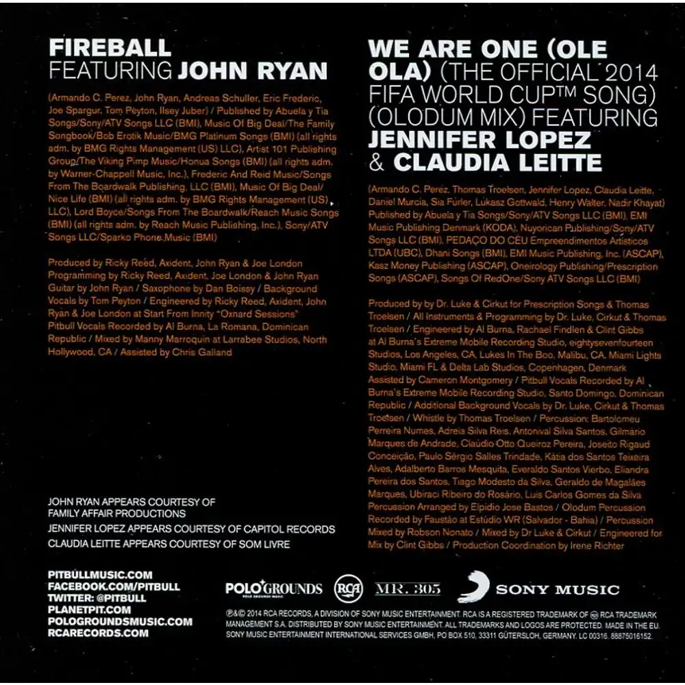 pitbull feat. john ryan - fireball house vocal pop latin - Disco Più