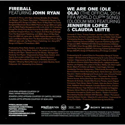 pitbull feat. john ryan - fireball house vocal pop latin - Disco Più