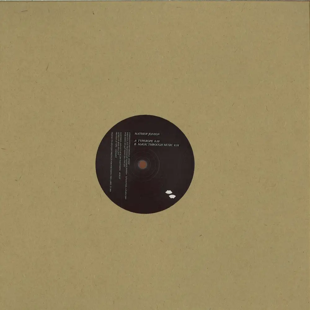mathew jonson - typerope ep house electro techno - Disco Più